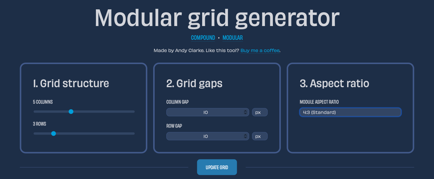 Meet my new Modular grid generator • Stuff & Nonsense